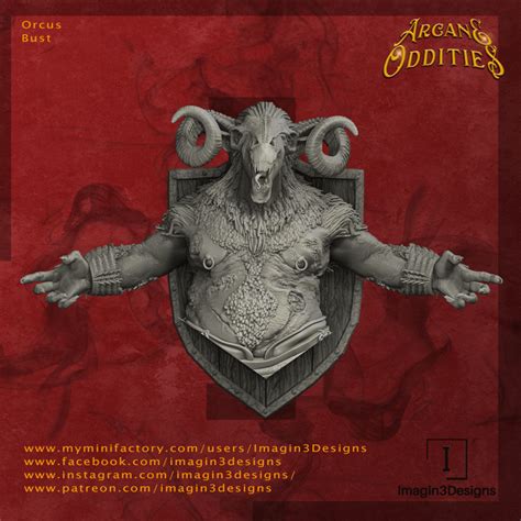 3d Printable Orcus Bust By Imagin3designs