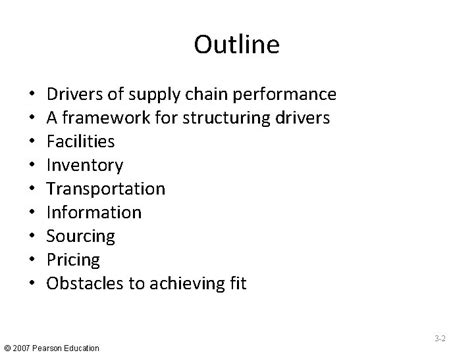 Supply Chain Management Supply Chain Drivers And Obstacles