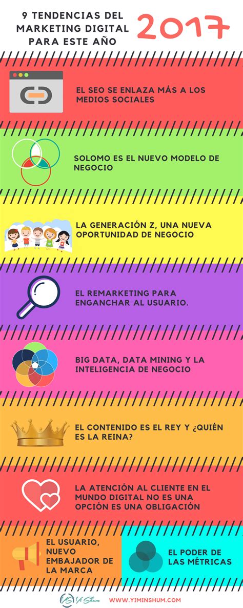 9 Tendencias En Marketing Digital Para 2017 Infografia Infographic