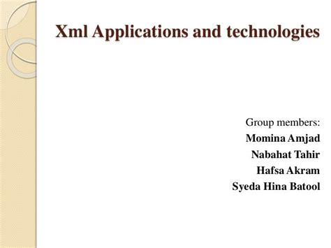 xml applications
