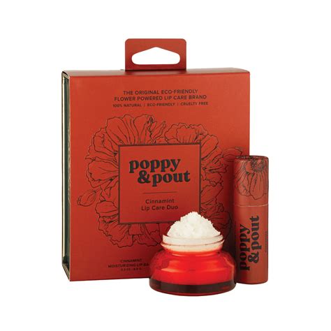 Cinnamint Lip Care Duo Poppy And Pout Natural Lip Care