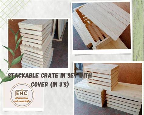 STACKABLE CRATE WITH COVER IN SET OF 3 S Lazada PH