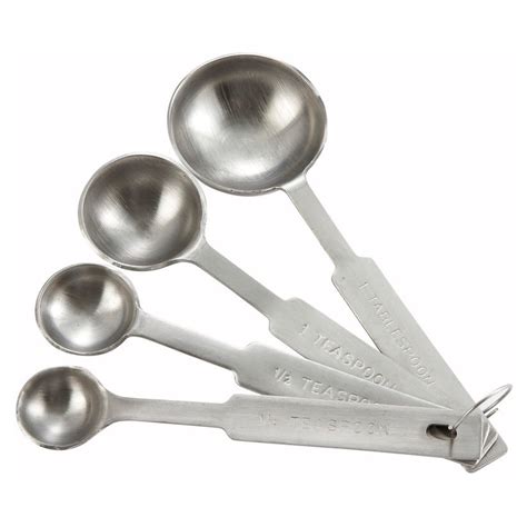 Mspd 4x Measuring Spoon Set 4 Piece Deluxe Stainless Steel Winco