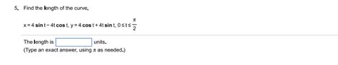 Solved Find The Length Of The Curve Chegg