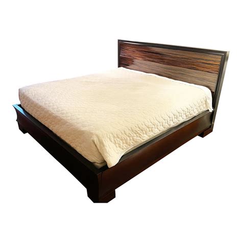 Cliff Young Ebony Macassar And Black Lacquer King Bed Chairish