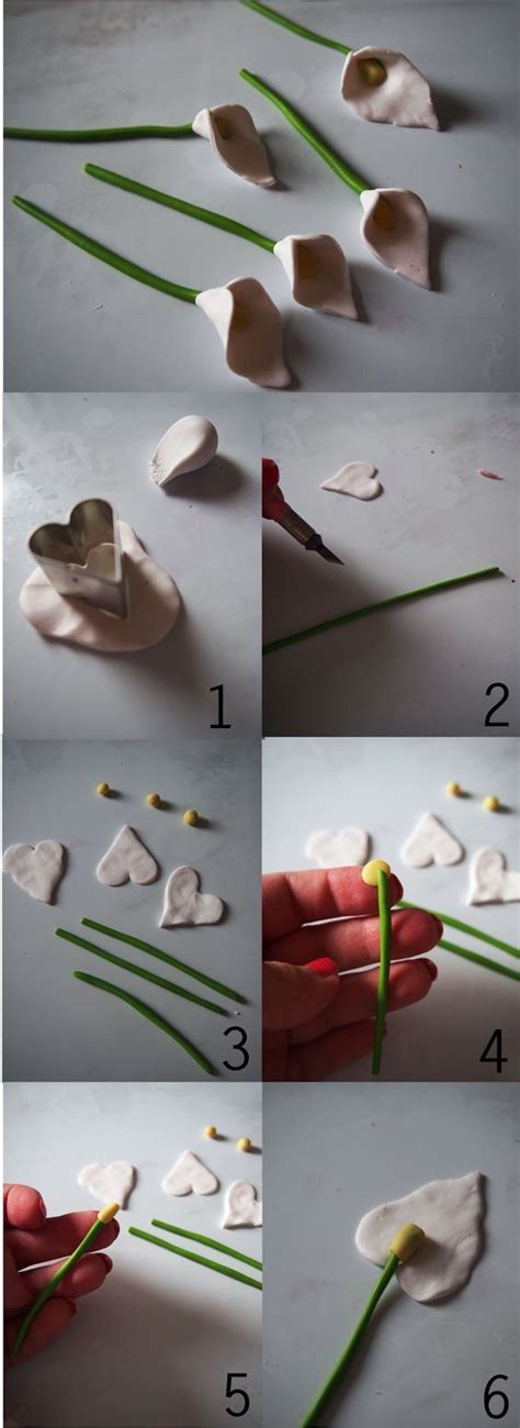 Diy Easy To Make Polymer Clay Flowers Lily Basteln Mit Fimo Fimo