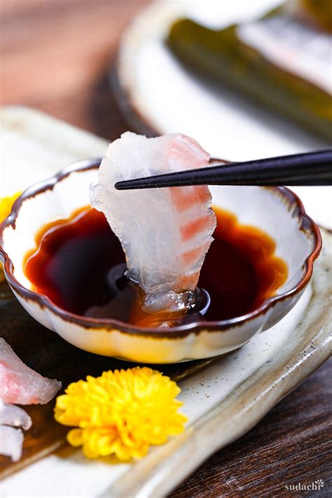 Kelp Cured Sea Bream Sashimi Tai No Kombu Jime Sudachi