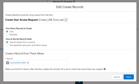 Screen Flow Accessing Record Id For A Record Created From A Record Variable Salesforce Stack