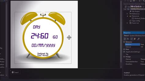 How To Create A Digital Clock Using Visual Basic Net Youtube