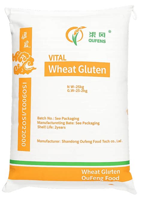 Qufeng Food Grade Vital Wheat Gluten Powder For Soya Chaap 25 Kg At