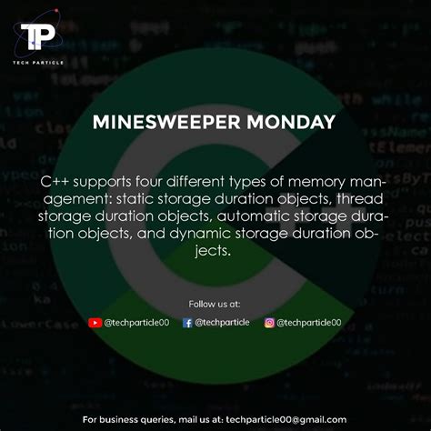 tech particle minesweeper monday c c cpp