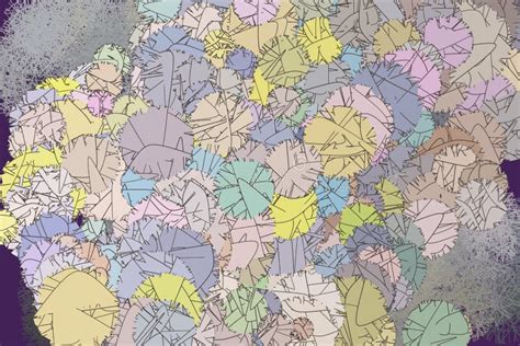 Abstract Geometric Background With Shape Of Messy Random Line Circles Pattern Drawing Lines