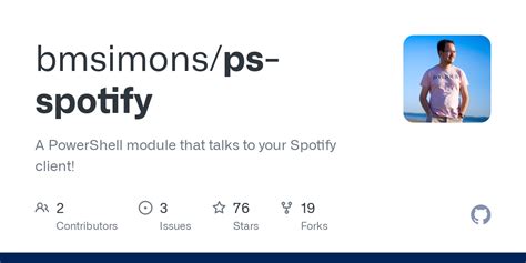 github bmsimons ps spotify a powershell module that talks to your