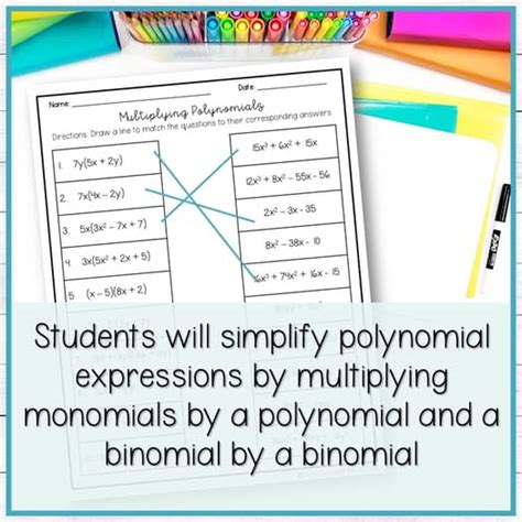 Multiplying Polynomials Digital And Print Activity By Algebra With Ms B