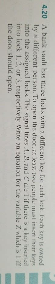 Solved 414 Design A Combinational Logic Circuit Which Has