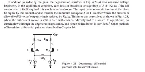 Analog Differential Pair With Source Degeneration Electrical