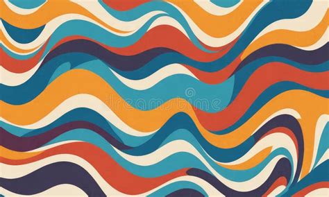 Vibrant Abstract Pattern Overlapping Curved Lines In Various Colors