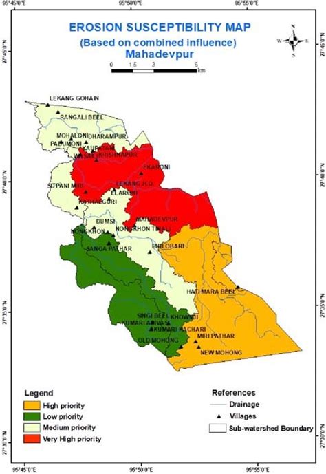 Watershed Prioritization Map Of Mahadevpur Block Sub Watersheds Based Download Scientific