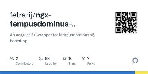 github fetrarij ngx tempusdominus bootstrap an angular 2 wrapper for tempusdominus v5 bootstrap