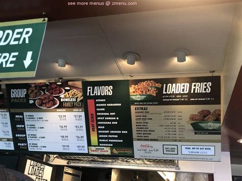 Online Menu Of Wingstop Restaurant Honolulu Hawaii 96817 Zmenu