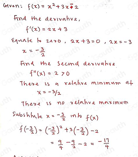 Solved Find The X Values Of All Points Where The Function Has Any Relative Extrema Find The