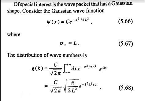 Solved Consider The Gaussian Wave Packet Ψx And The