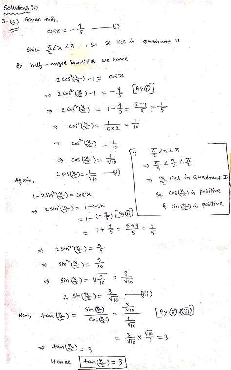 Solved 3 Use Half Angle Identities To Find The Exact Value Of Each