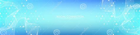 Social Network Communication Concept Global Network Connection Abstract Background Stock