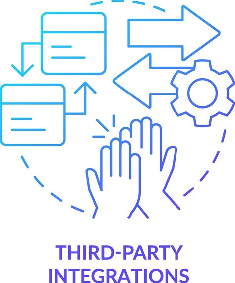 Third Party Integrations Blue Gradient Concept Icon Customer