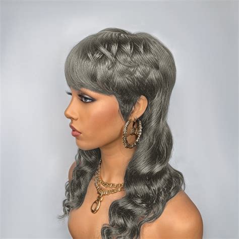 Linktohair Salt And Pepper Glueless Pixie Cut Wavy Human Hair Layered