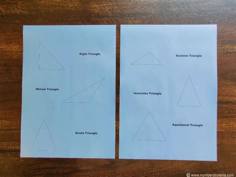 DIY Types Of Triangle Craft Number Dyslexia