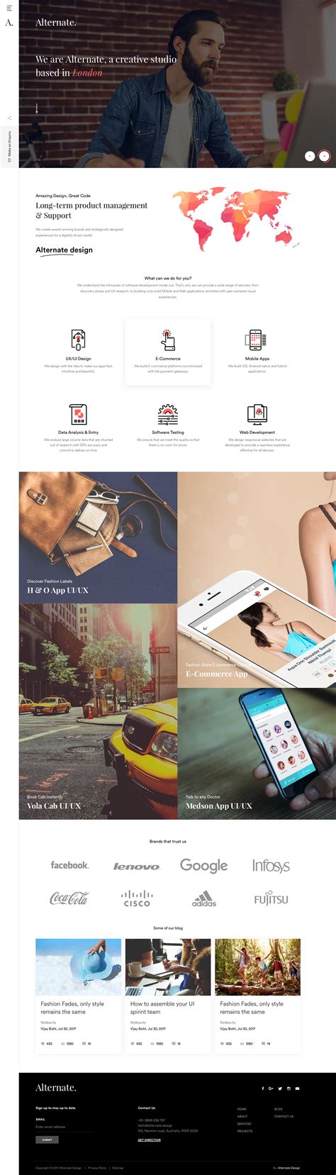 Multi Categories Web Design Template For Startups Sketch Template By Alternatedesign