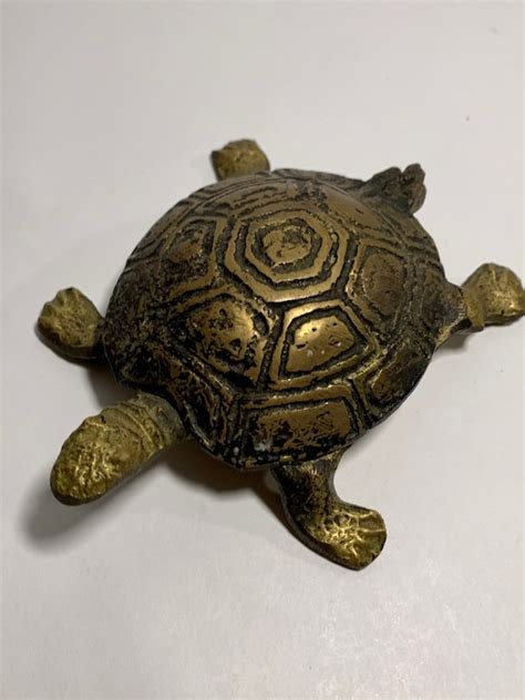 Brass Turtle Vintage Trinket Gem