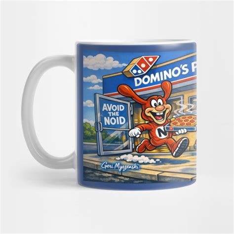 Avoid The Noid Dominos Pizzas 1980s Dominos Pizza Mug Teepublic