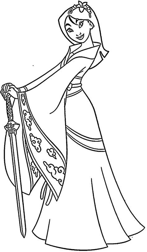 Dibujos De Mulan Para Colorear E Imprimir Coloringlib