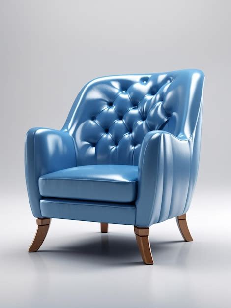 Premium Ai Image A Blue Armchair
