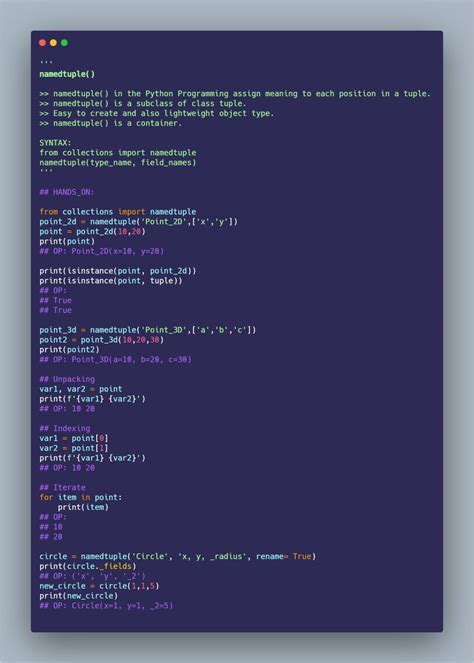 Bhadrinath Vetry On Linkedin Python Programming Namedtuple