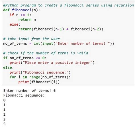 Java8s Python Program To Create A Fibonacci Series Using Recursion