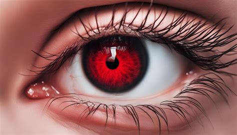 Red Human Eye Close Up Premium Ai Generated Image