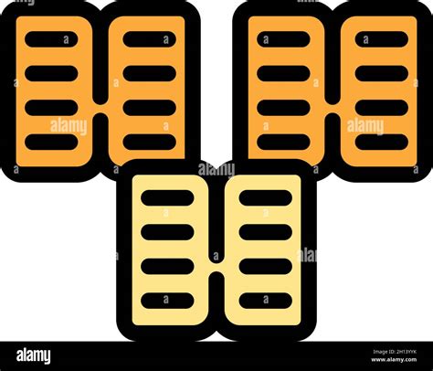 Digital Library Icon Outline Digital Library Vector Icon Color Flat Isolated Stock Vector Image