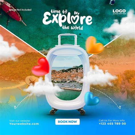 여행 및 관광 소셜 미디어 템플릿과 사진 프레임 무료 Psd 파일 여행 및 관광 소셜 미디어 템플릿과 사진 프레임 무료 Psd 파일