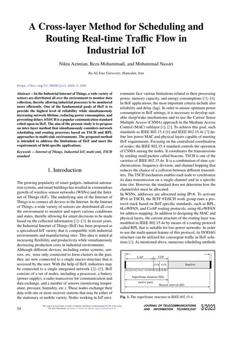 Pdf A Cross Layer Method For Scheduling And Routing Real Time Traffic Flow In Industrial Iot