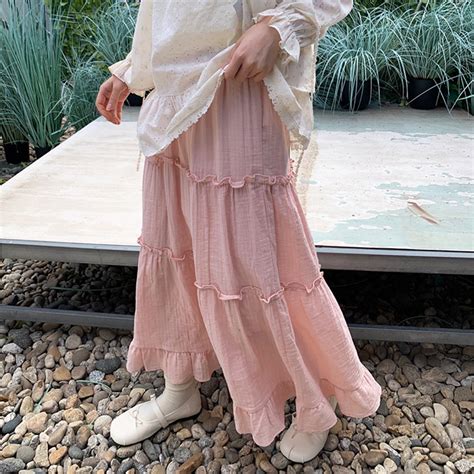 로버블 자체제작 프릴 캉캉 밴딩 스커트