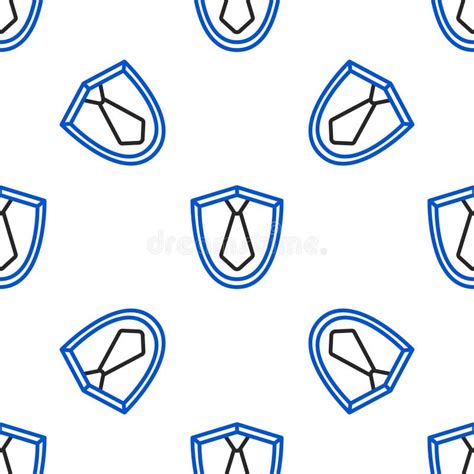 Line Tie Icon Isolated Seamless Pattern On White Background Necktie And Neckcloth Symbol Stock