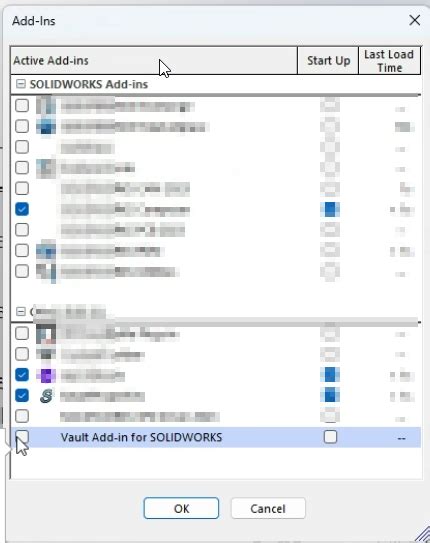 Vault Add In For Solidworksmicrostation Does Not Load After 20243 Or