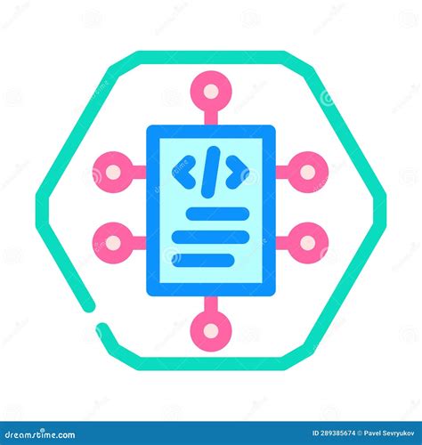 Source Code Management Color Icon Vector Illustration Stock Vector