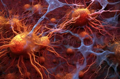 Intricate Network Of Neurons In Microscopic View Stock Illustration Illustration Of Generative