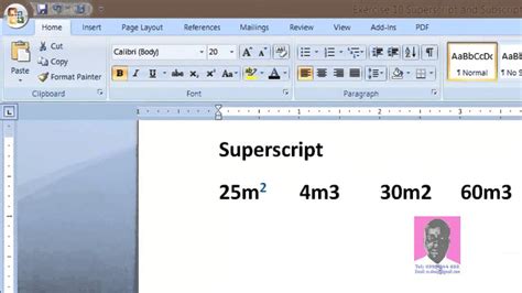 Lesson 10 Superscript And Subscript Youtube