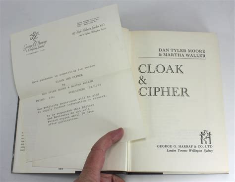 Cloak And Cipher Review Copy By Dan Tyler Moore And Martha Waller Near Fine Hardcover 1955 1st