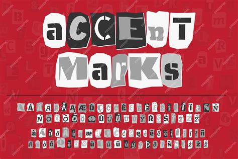 회색 랜섬 콜라지 스타일의 글자 신문과 잡지에서 잘라낸 센트 마크 빈티지 Abc 컬렉션 빨간색 색 및 검은색 크 알파 타이포그래피 터 일러스트레이션 프리미엄 벡터